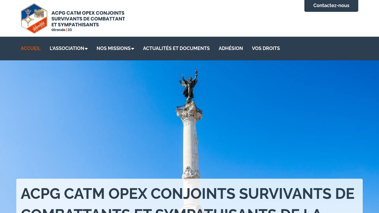 ACPG CATM OPEX Conjoints Survivants de combattant et Sympathisants de ...